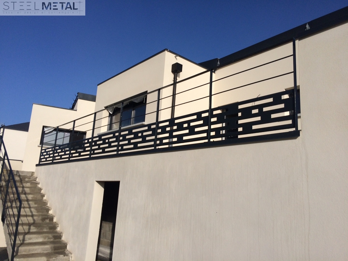 Garde-corps extérieur - Garde-Corps Balcon extérieur - Steel Metal